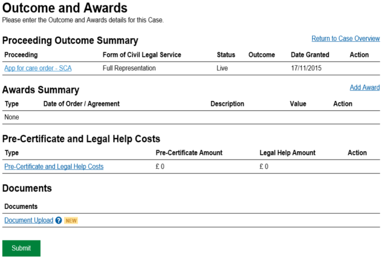 Reporting Outcomes/Discharge with a Cost or Damages Award – Legal Aid ...