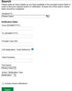 CCMS provider: actions, notifications and documents – Managing Notifications – Legal Aid Learning