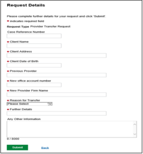CCMS Provider: Provider Transfer – Legal Aid Learning