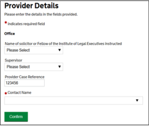 CCMS Provider: Provider Transfer – Legal Aid Learning