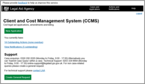CCMS Provider: Family High Cost Case Registration/Query – Legal Aid ...